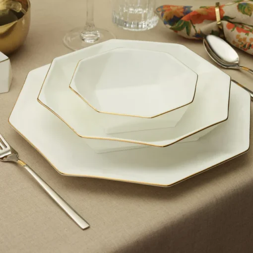 Karaca Fine Pearl Extra Quartz 62-Piece Dinner Set For 12 People, 153 ...